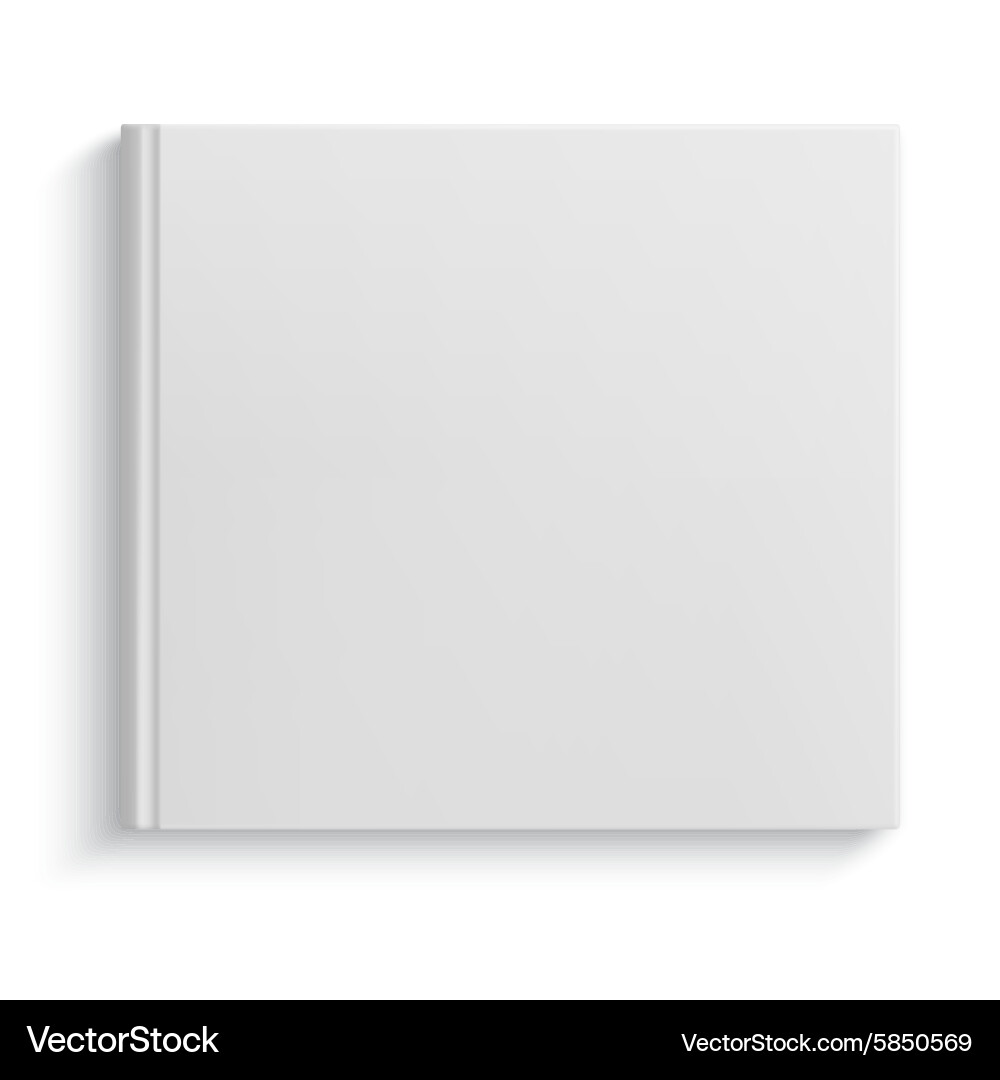 Blank hardcover album template Royalty Free Vector Image