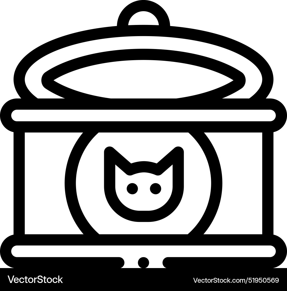 Canned food icon thin linear style design Vector Image
