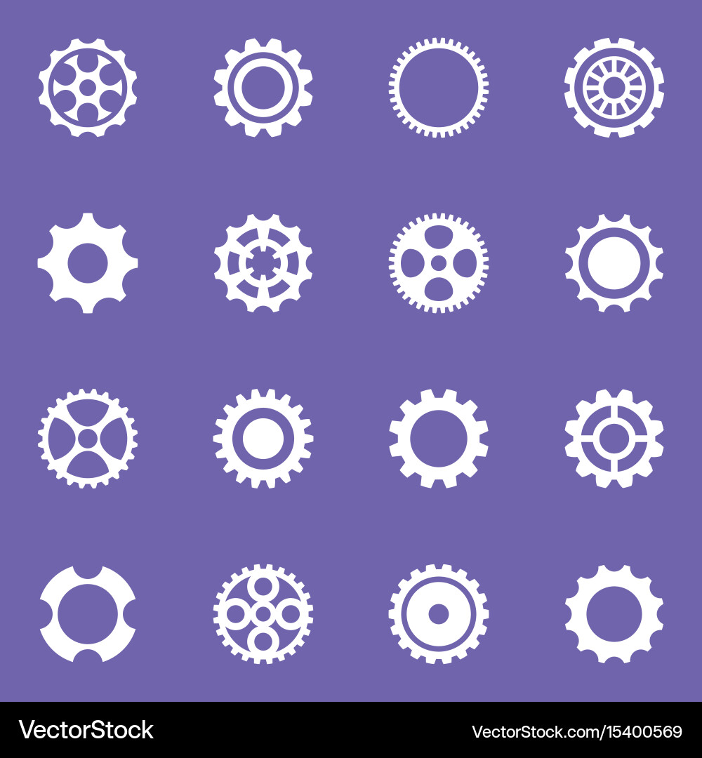 Cogwheel Collection Royalty Free Vector Image - VectorStock