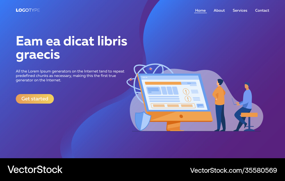 Developers testing software Royalty Free Vector Image