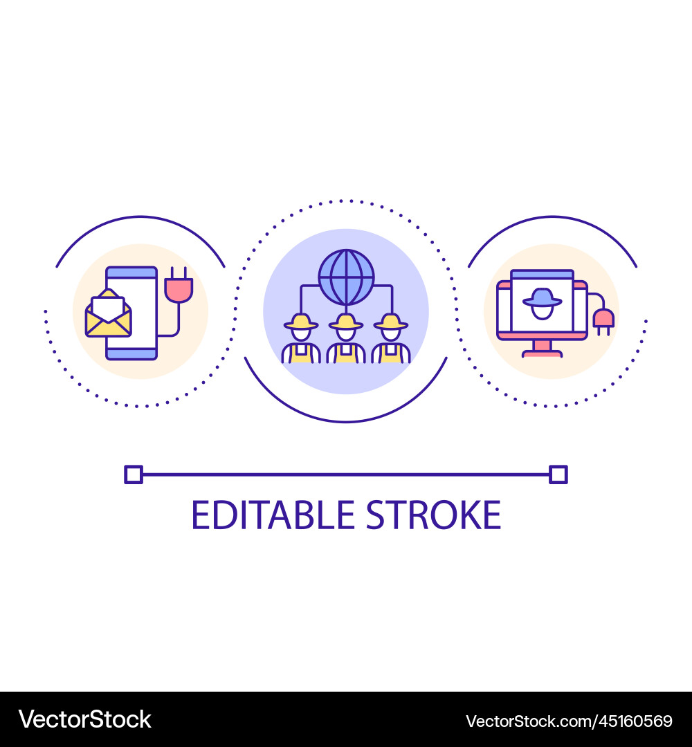 Farming community loop concept icon Royalty Free Vector