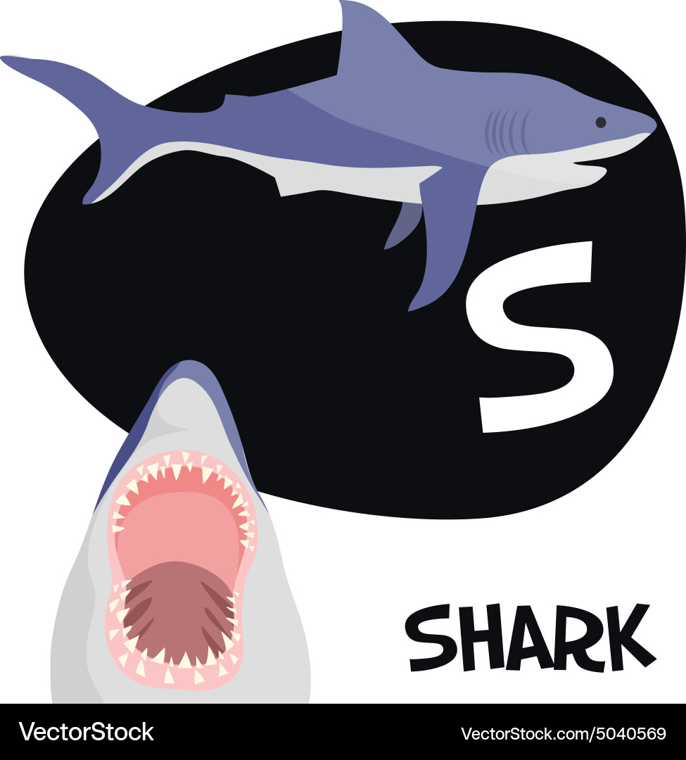 Funny cartoon animals alphabet letter set Vector Image