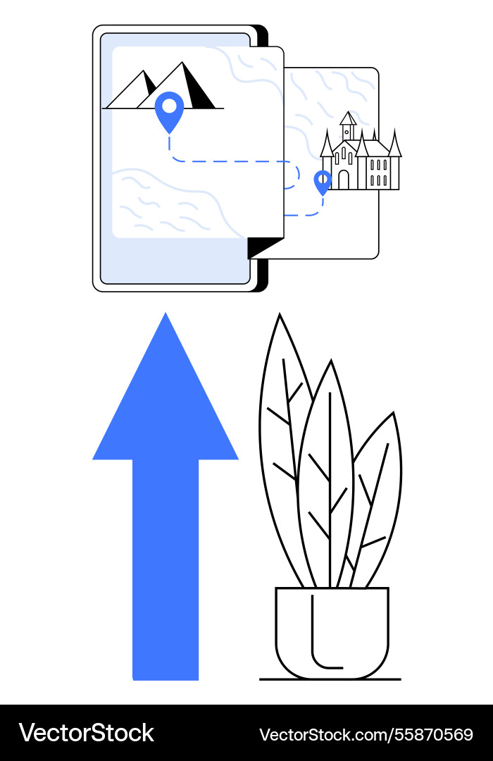 Journey exploration concept with map destination Vector Image