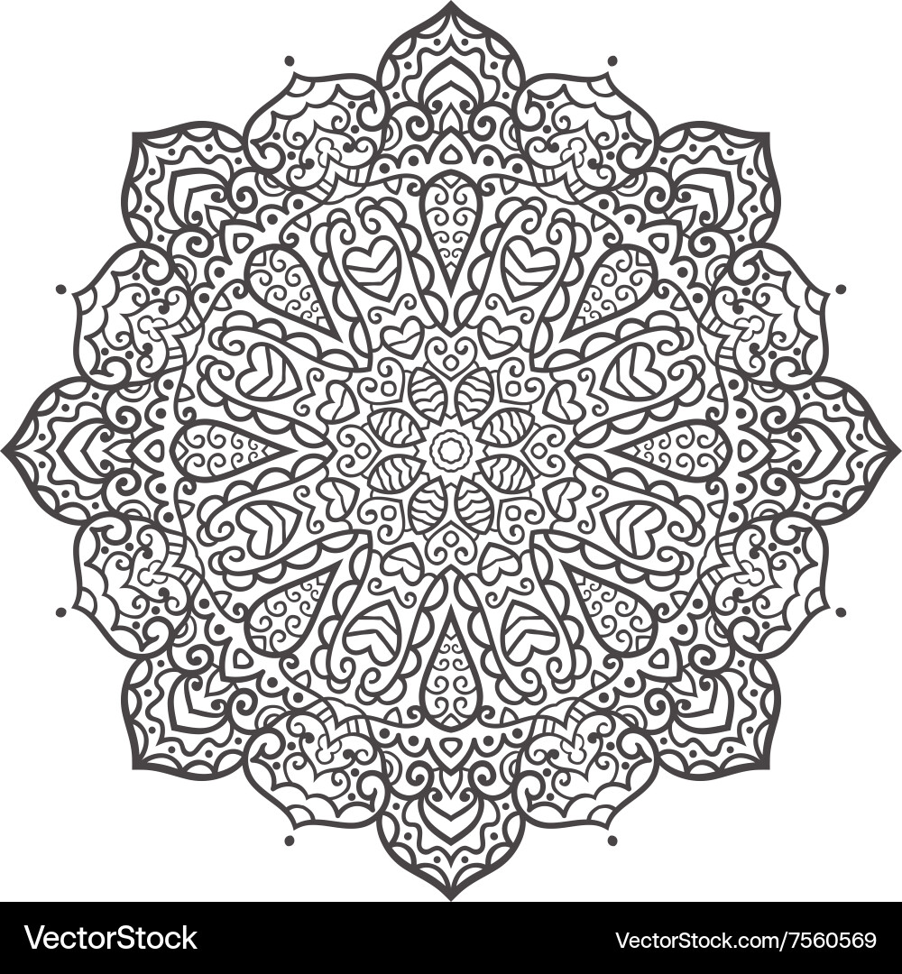 Mandala ornament Royalty Free Vector Image - VectorStock