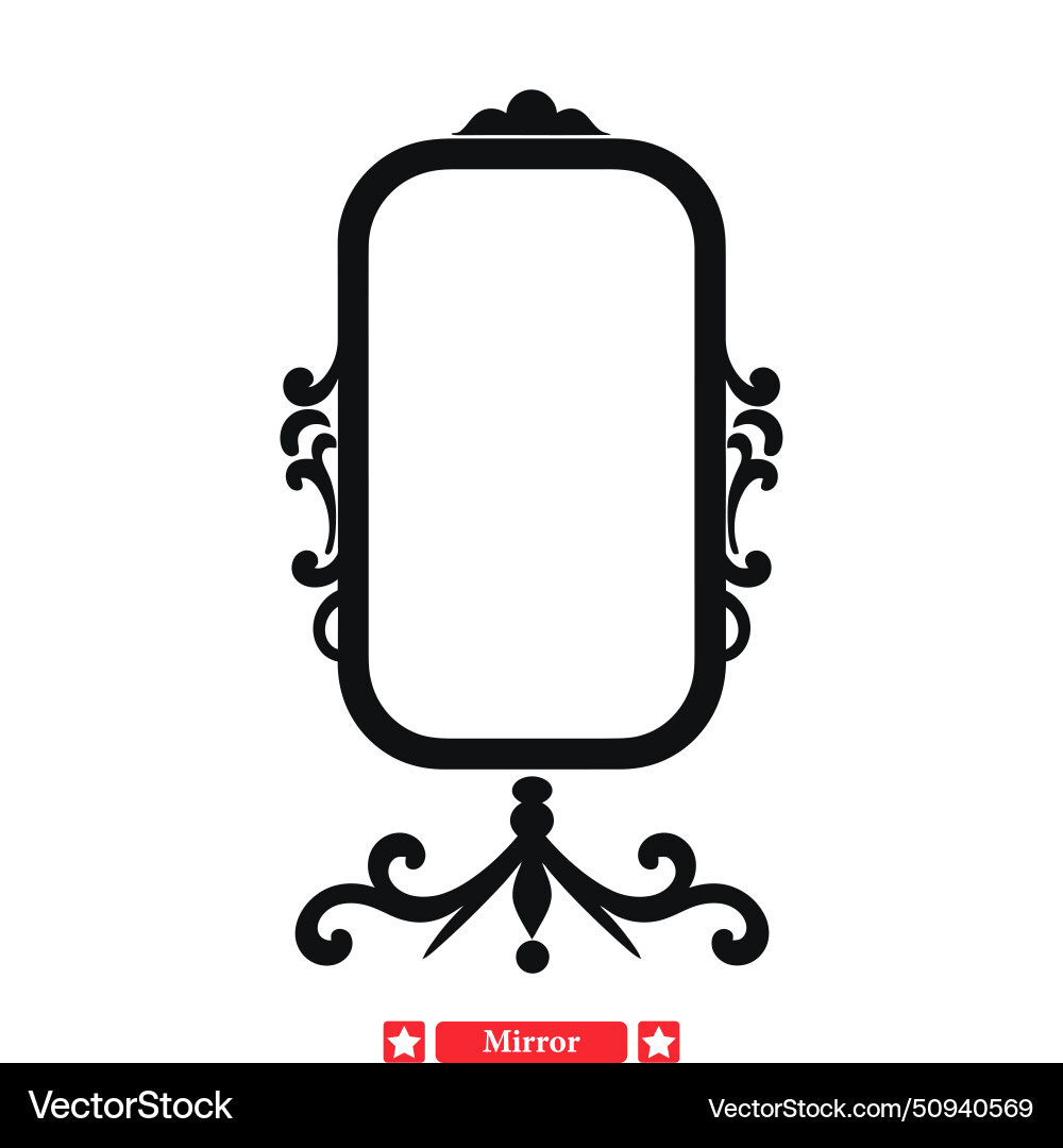 Mirrored splendor luxurious silhouettes Royalty Free Vector