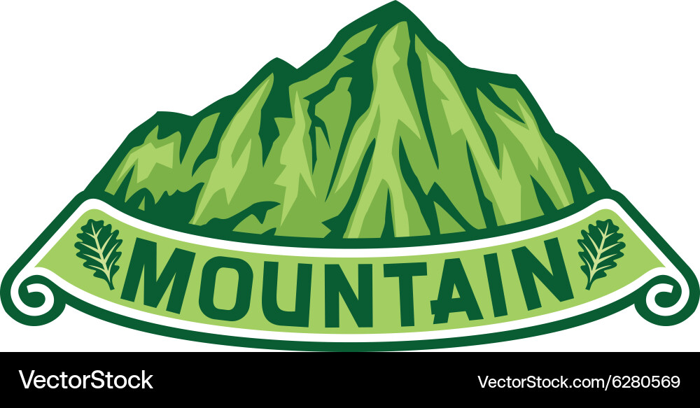Mountain label Royalty Free Vector Image - VectorStock