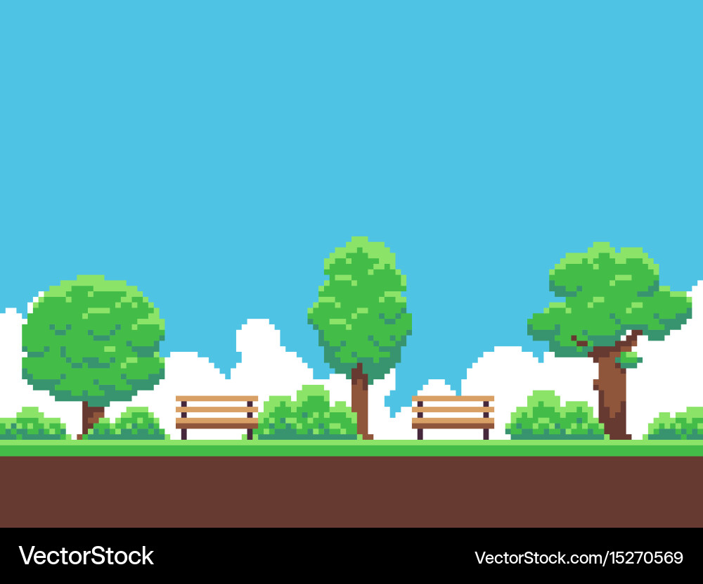 Pixel game background Royalty Free Vector Image