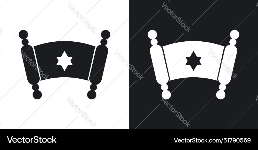 Scroll torah icon Royalty Free Vector Image - VectorStock