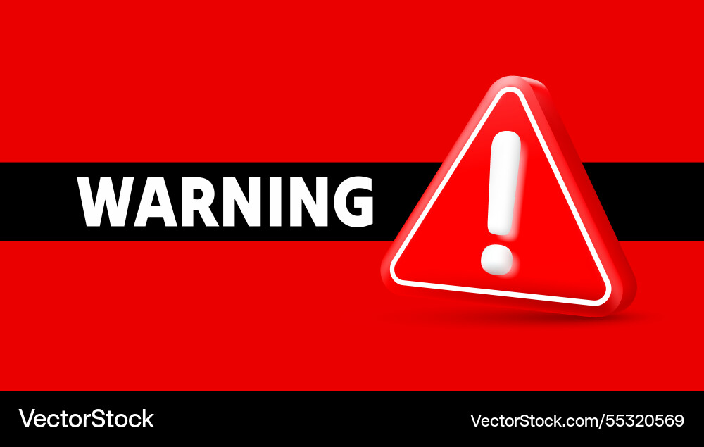 Warning caution sign problem message mark danger Vector Image