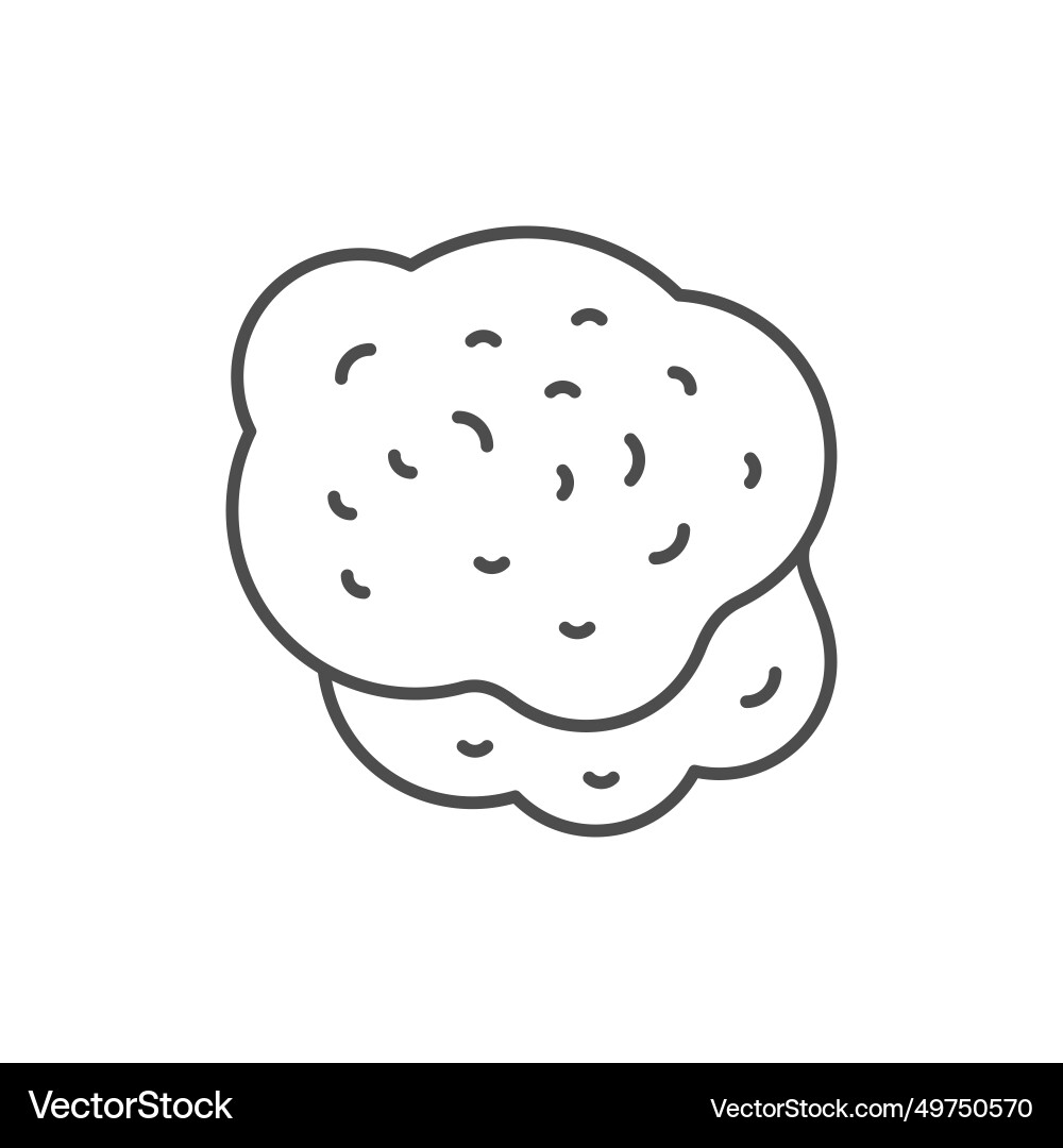 Black truffle mushroom line icon Royalty Free Vector Image