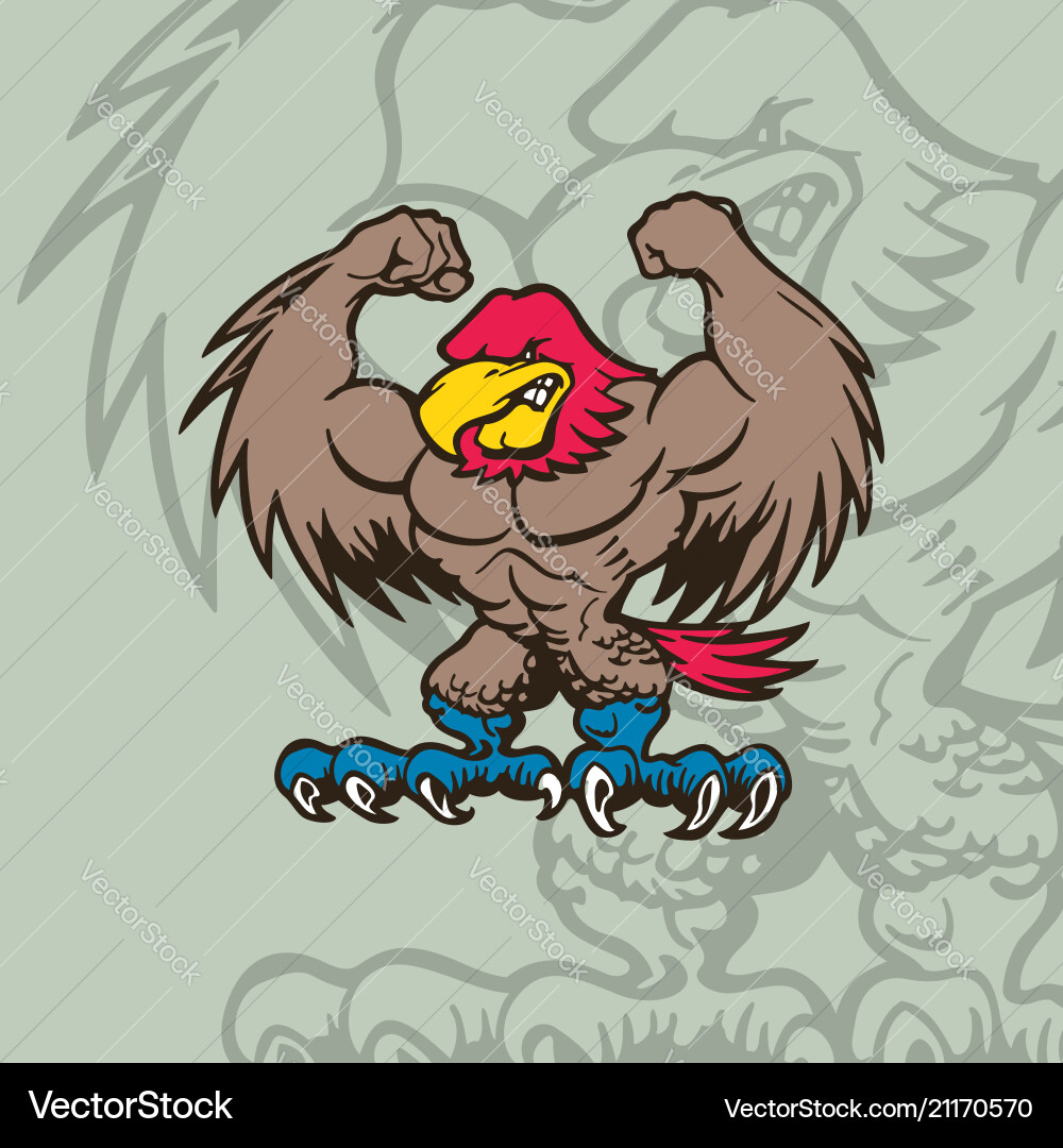 Eagle mascot character cartoon Royalty Free Vector Image