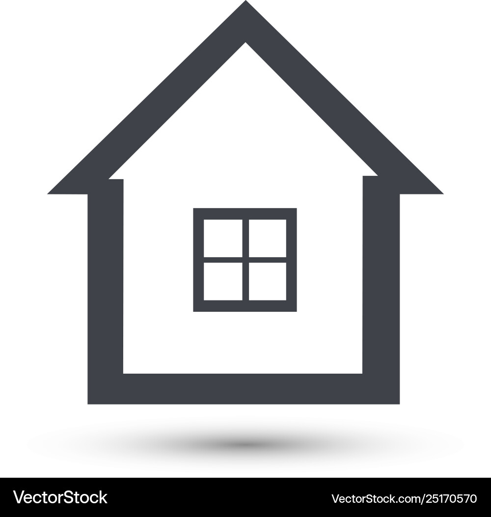 Home line icon house symbol Royalty Free Vector Image