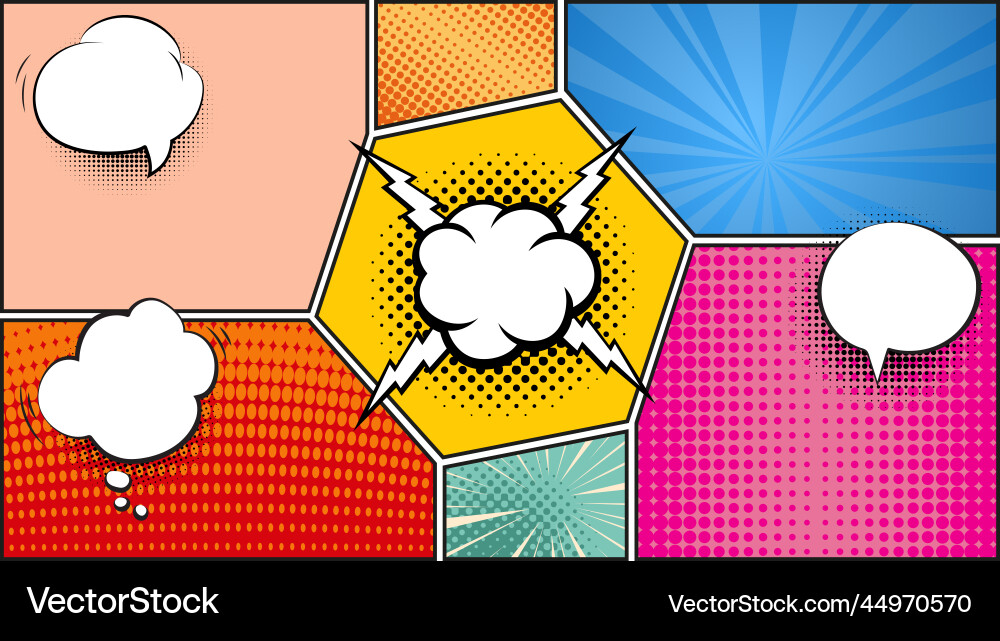 Retro Superhero Comic Background Royalty Free Vector Image