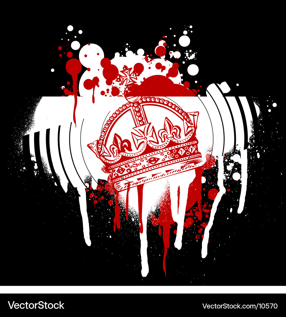 Royal Graffiti Crown Royalty Free Vector Image