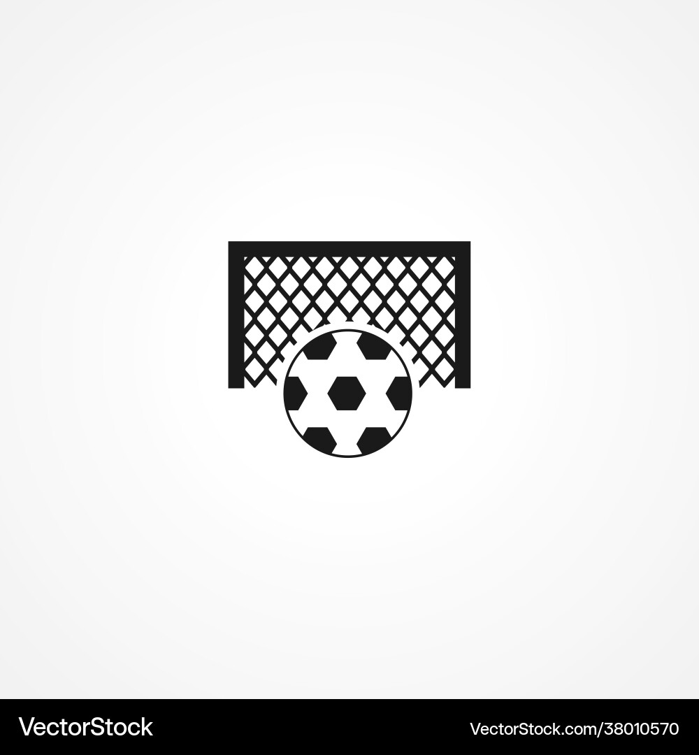 Soccer goal simple isolated icon Royalty Free Vector Image