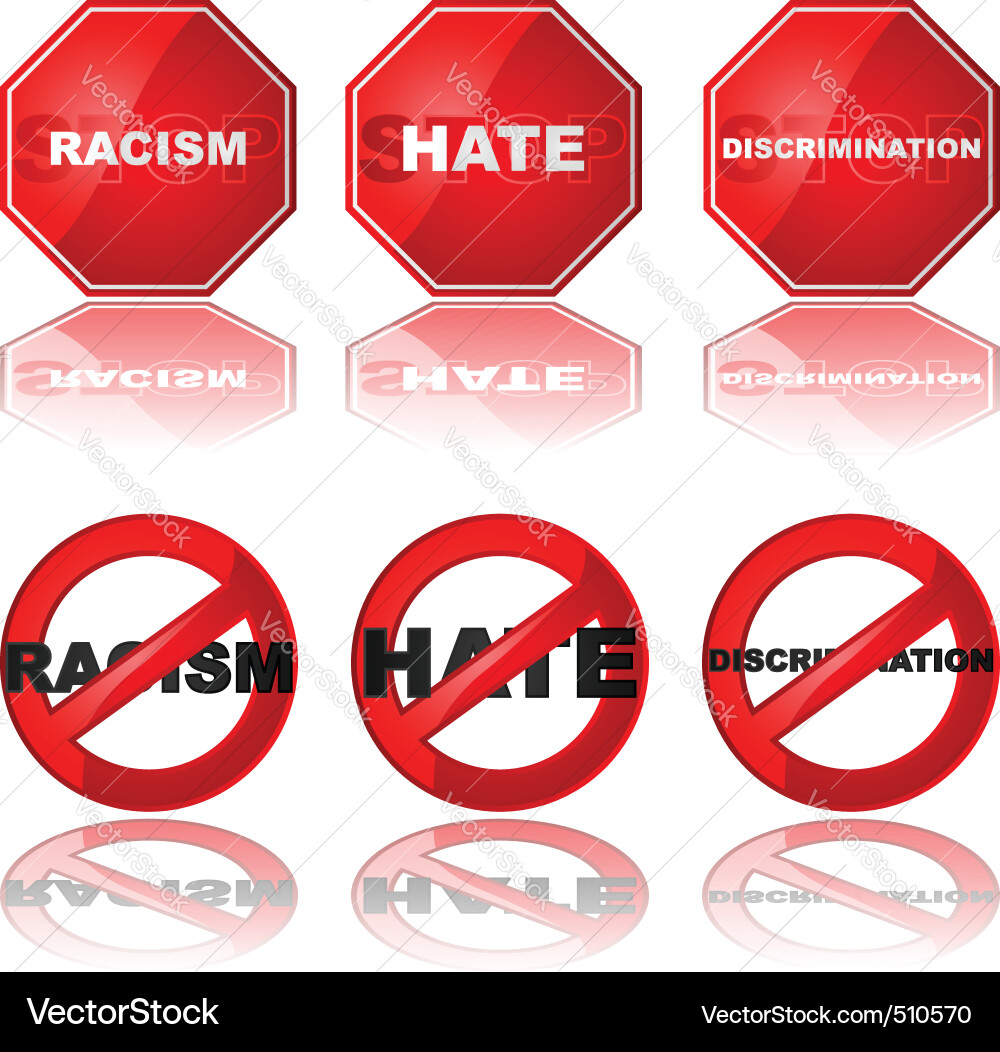 Stop discrimination Royalty Free Vector Image - VectorStock