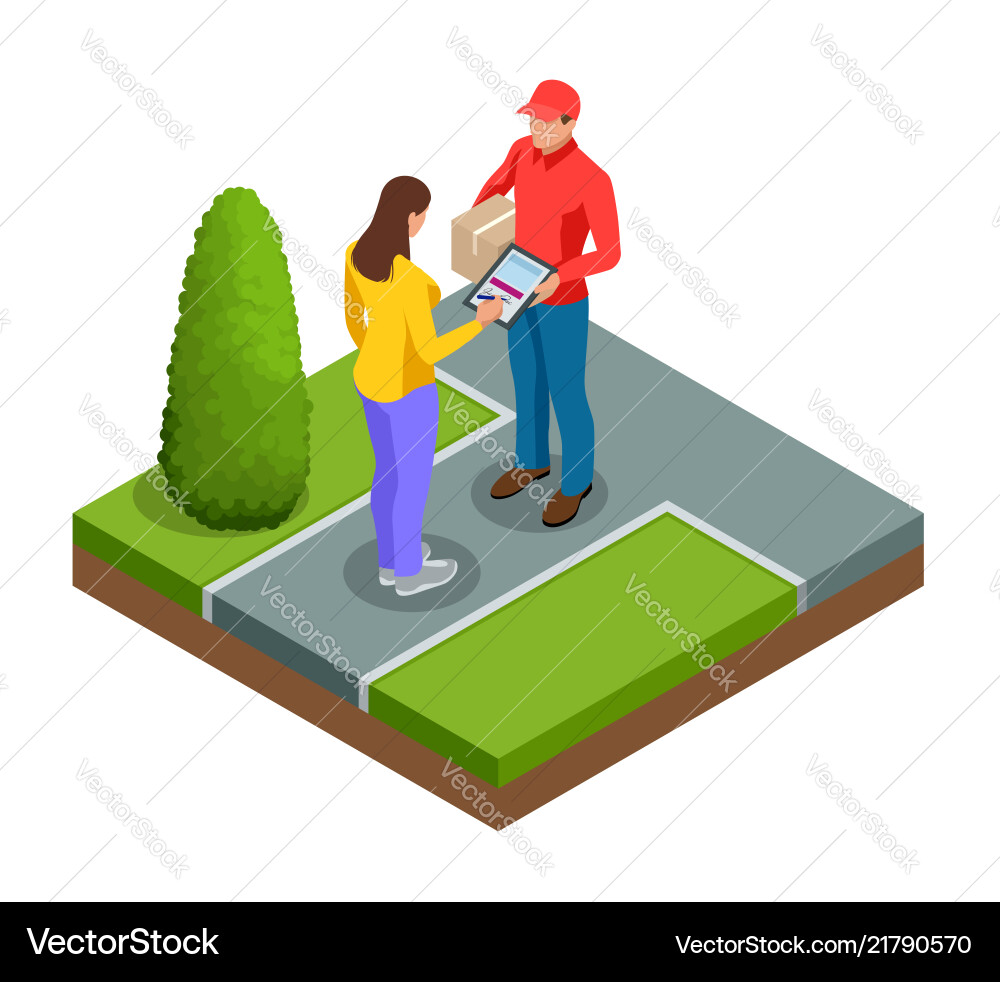 Tracking delivery by parcel service Royalty Free Vector