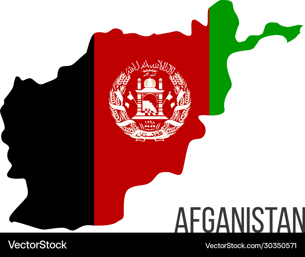 Afghanistan Flag Map Royalty Free Vector Image