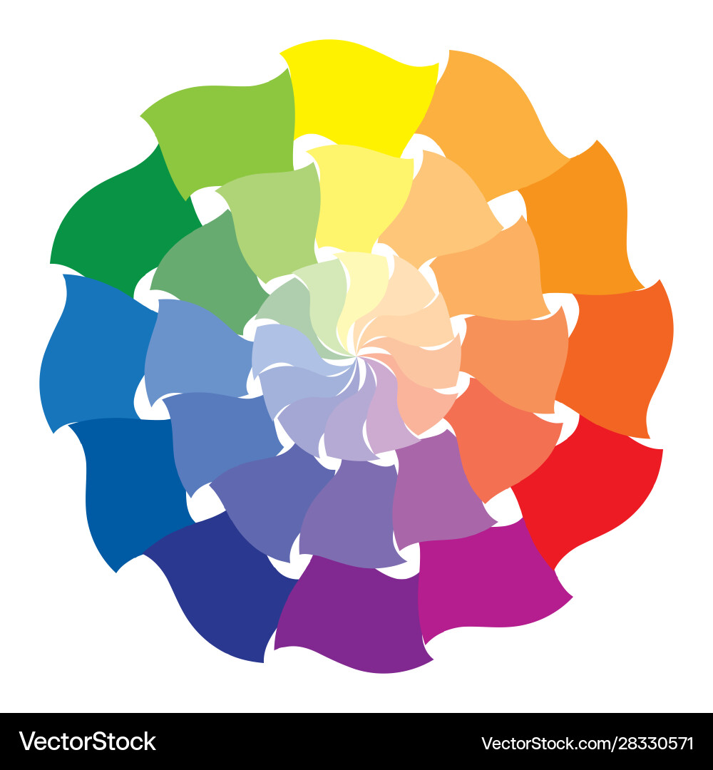 Color wheel or circle with twelve colors Vector Image