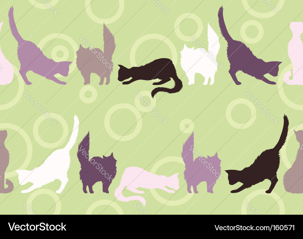 Cute Cat Pattern Royalty Free Vector Image - VectorStock