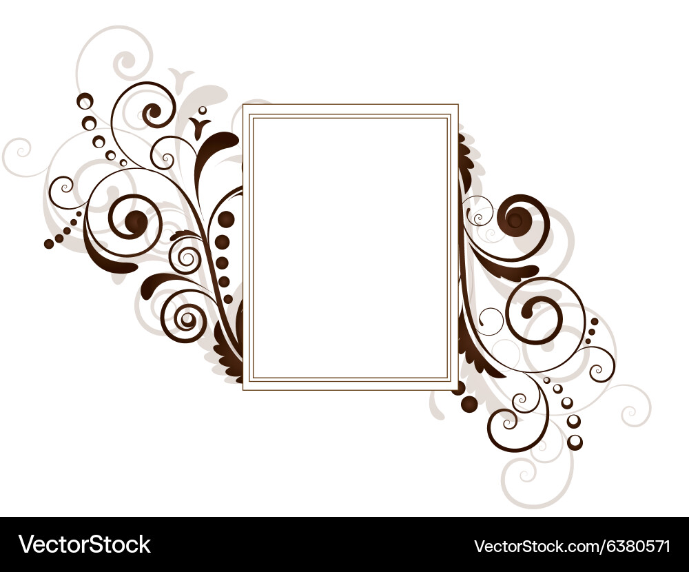 Floral Rahmen mit Dralls und Platz für Text Vektorbild