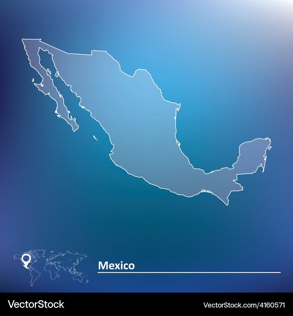 Map of mexico Royalty Free Vector Image - VectorStock