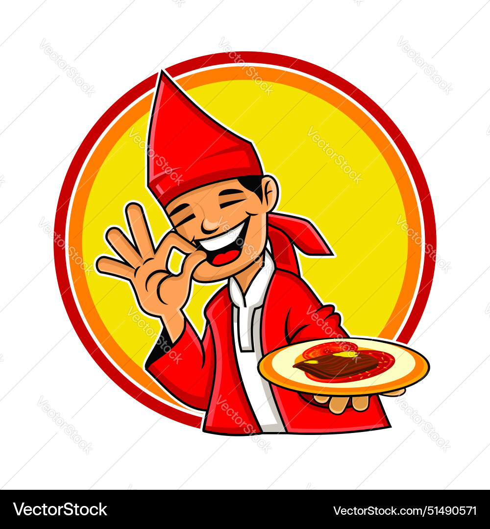 Rendang is a typical indonesian food Royalty Free Vector