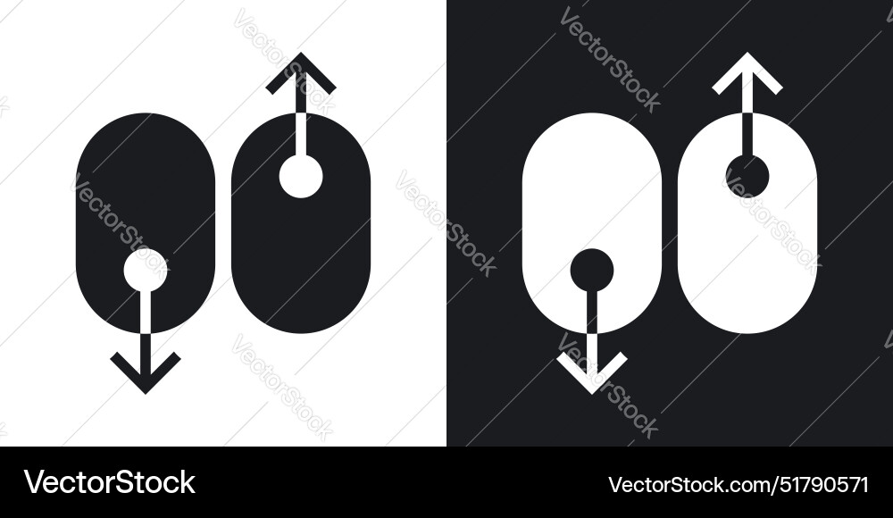 Scroll down up icon Royalty Free Vector Image - VectorStock