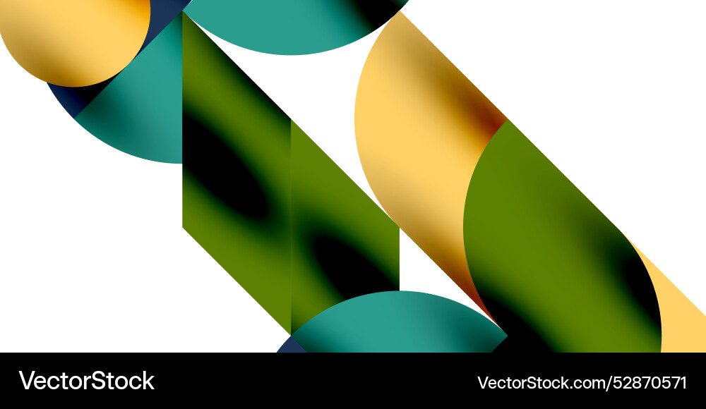 Tech minimal circular shapes geometric art Vector Image