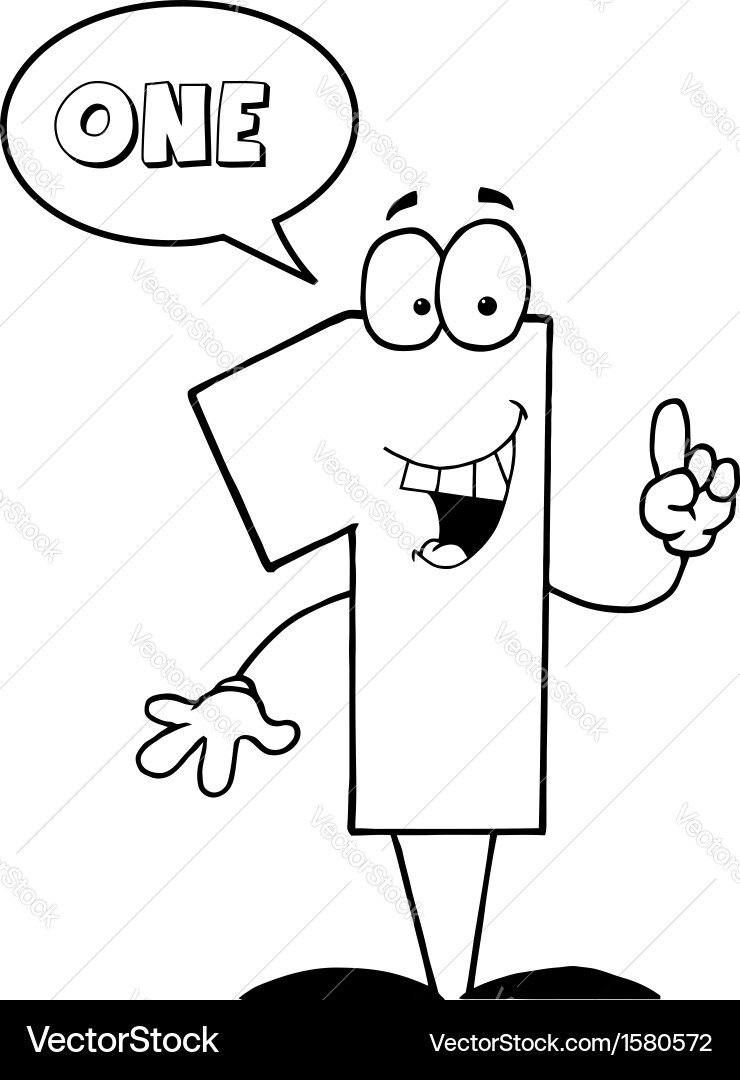 Cartoon digits Royalty Free Vector Image - VectorStock