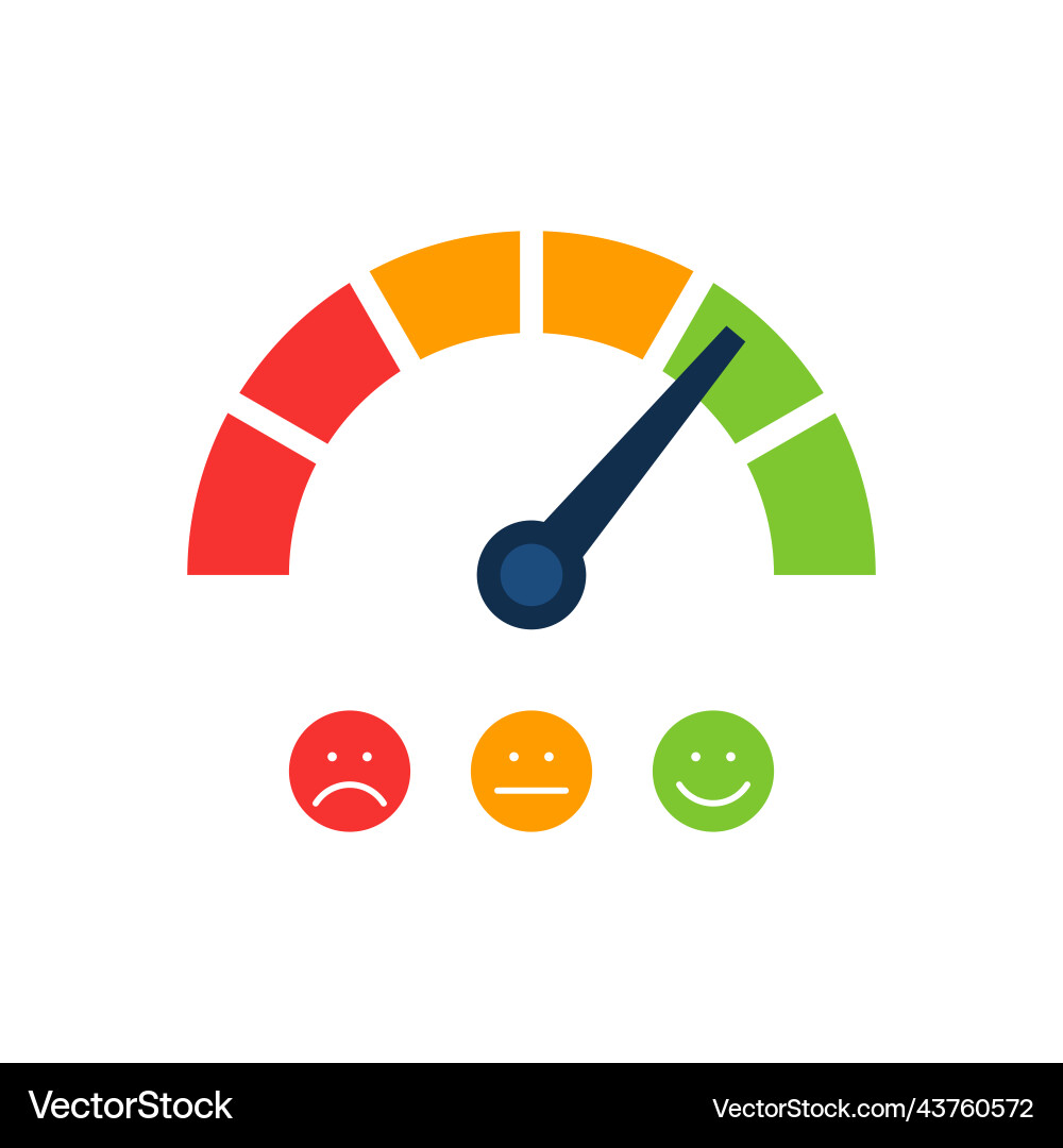 Creative of rating customer satisfaction meter Vector Image