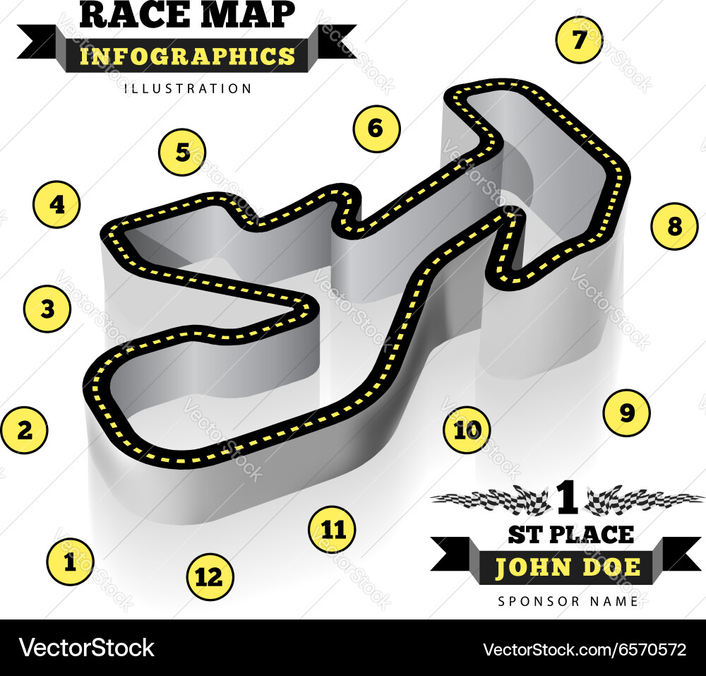 Driving racing circuit Royalty Free Vector Image