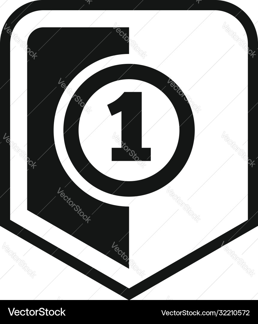 First place video game icon simple style Vector Image