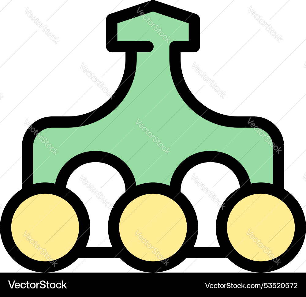 Green hierarchy structure showing growth Vector Image