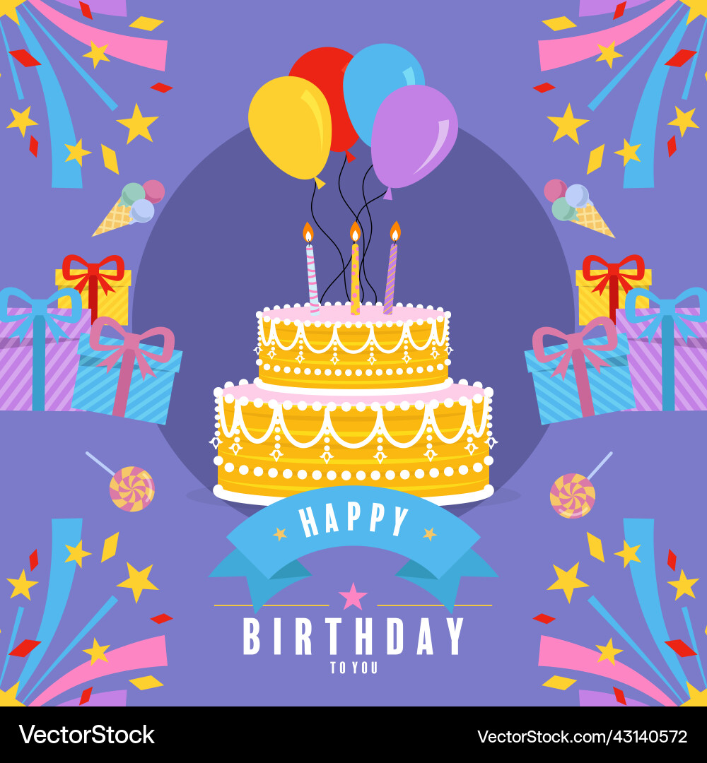 Happy birthday greeting Royalty Free Vector Image
