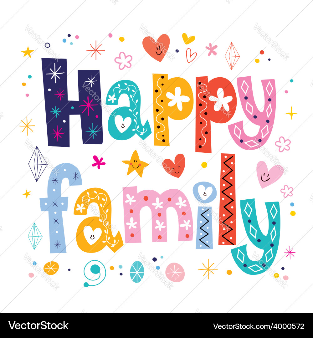 Happy family Royalty Free Vector Image - VectorStock