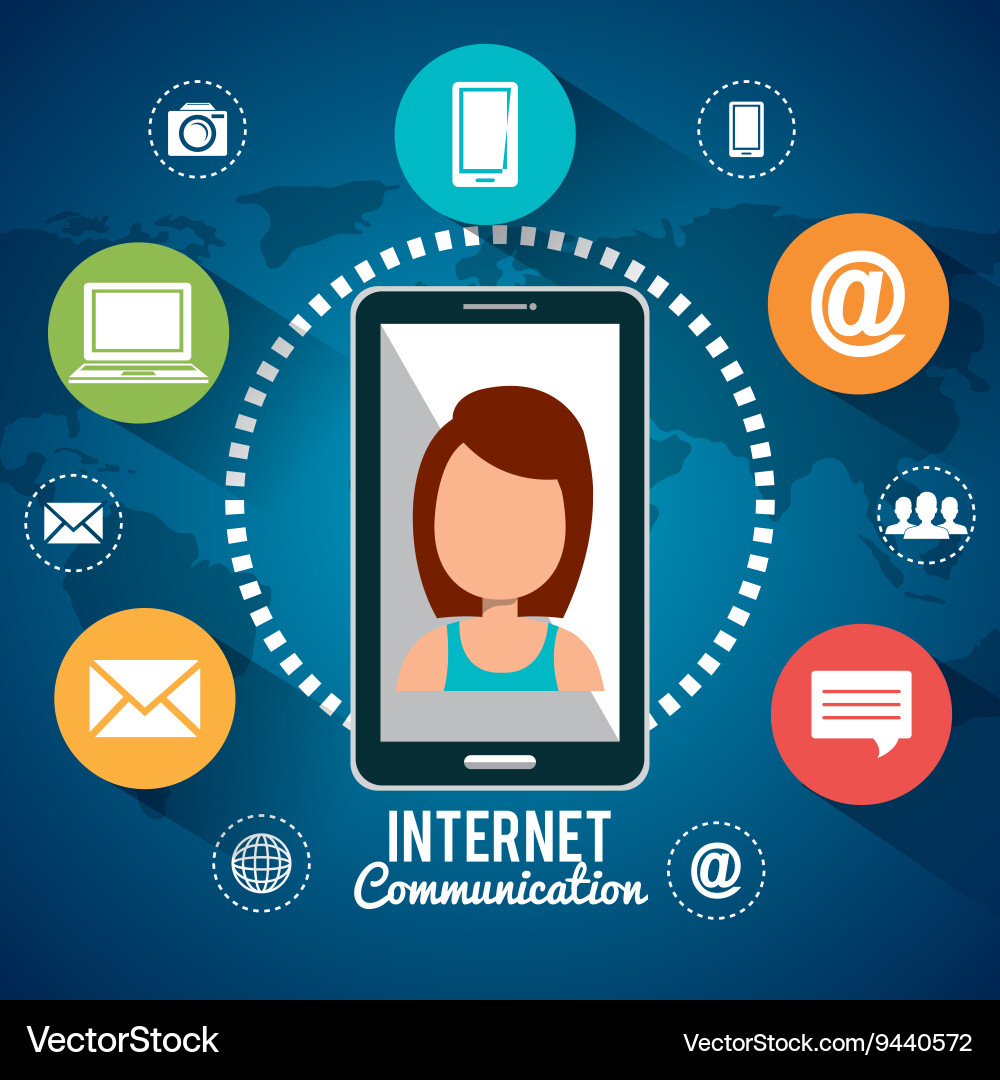 Internet communication design Royalty Free Vector Image