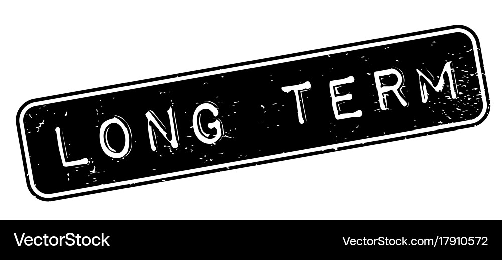 Long term rubber stamp Royalty Free Vector Image
