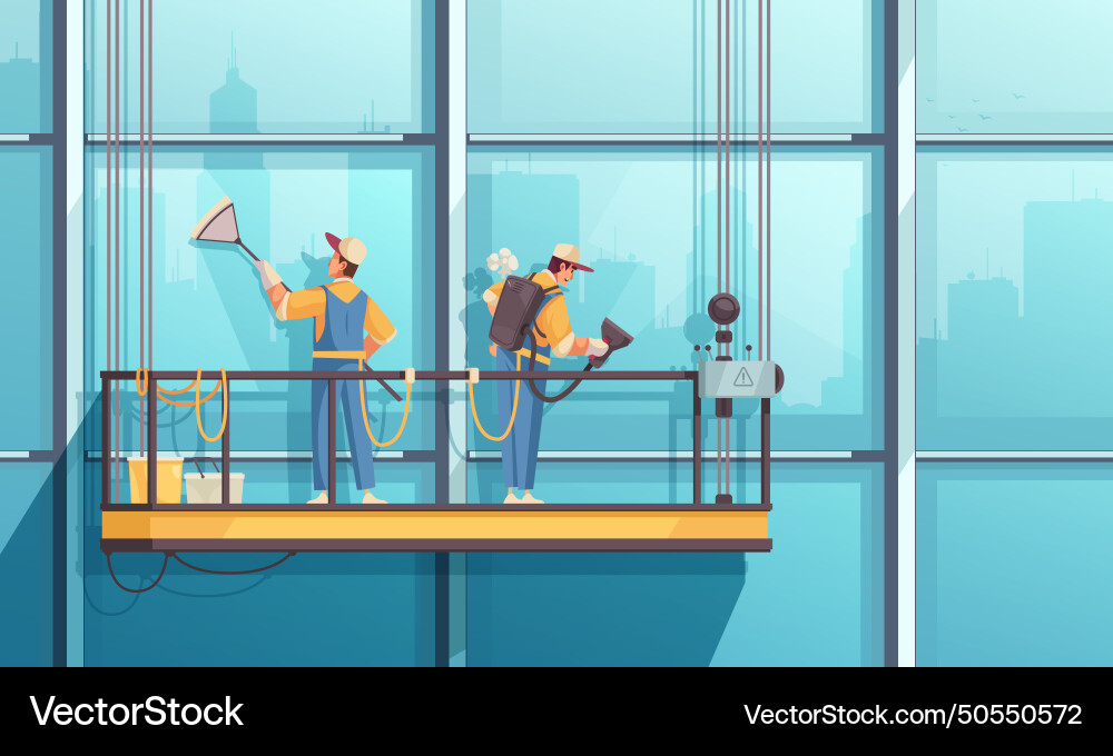 Outdoor window cleaning composition Royalty Free Vector