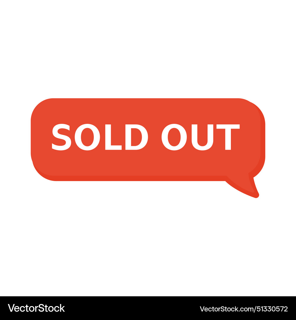 Sold out red sticker banner Royalty Free Vector Image