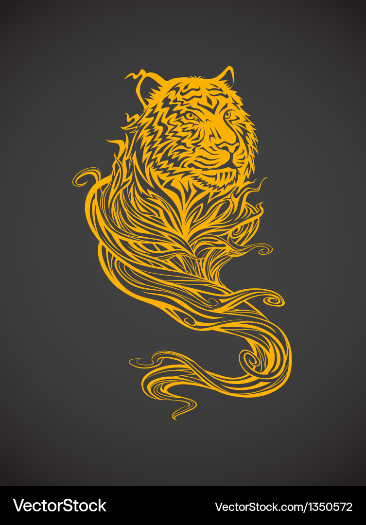 Tiger spirit light Royalty Free Vector Image - VectorStock