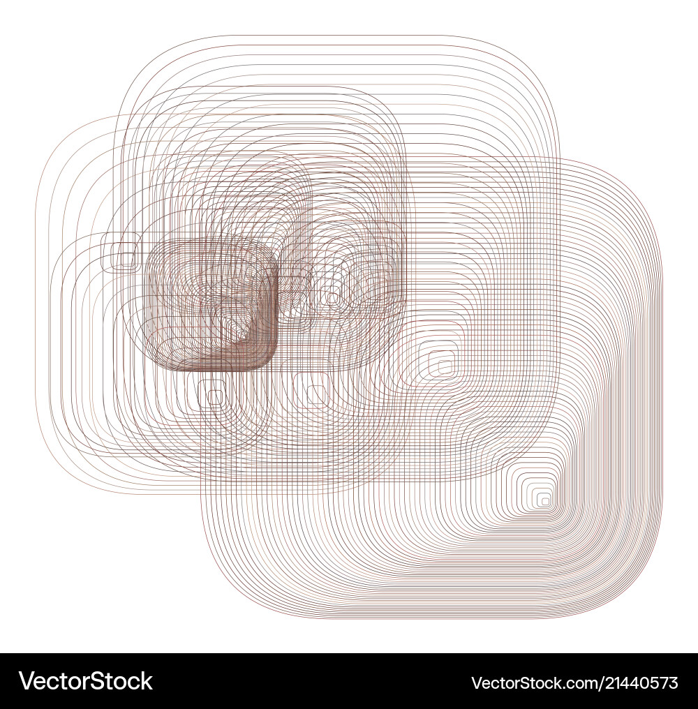 Abstract rounded rectangle geometric pattern Vector Image