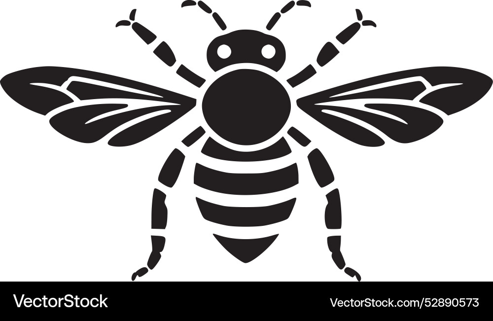 Bee - minimalist and simple silhouette Royalty Free Vector