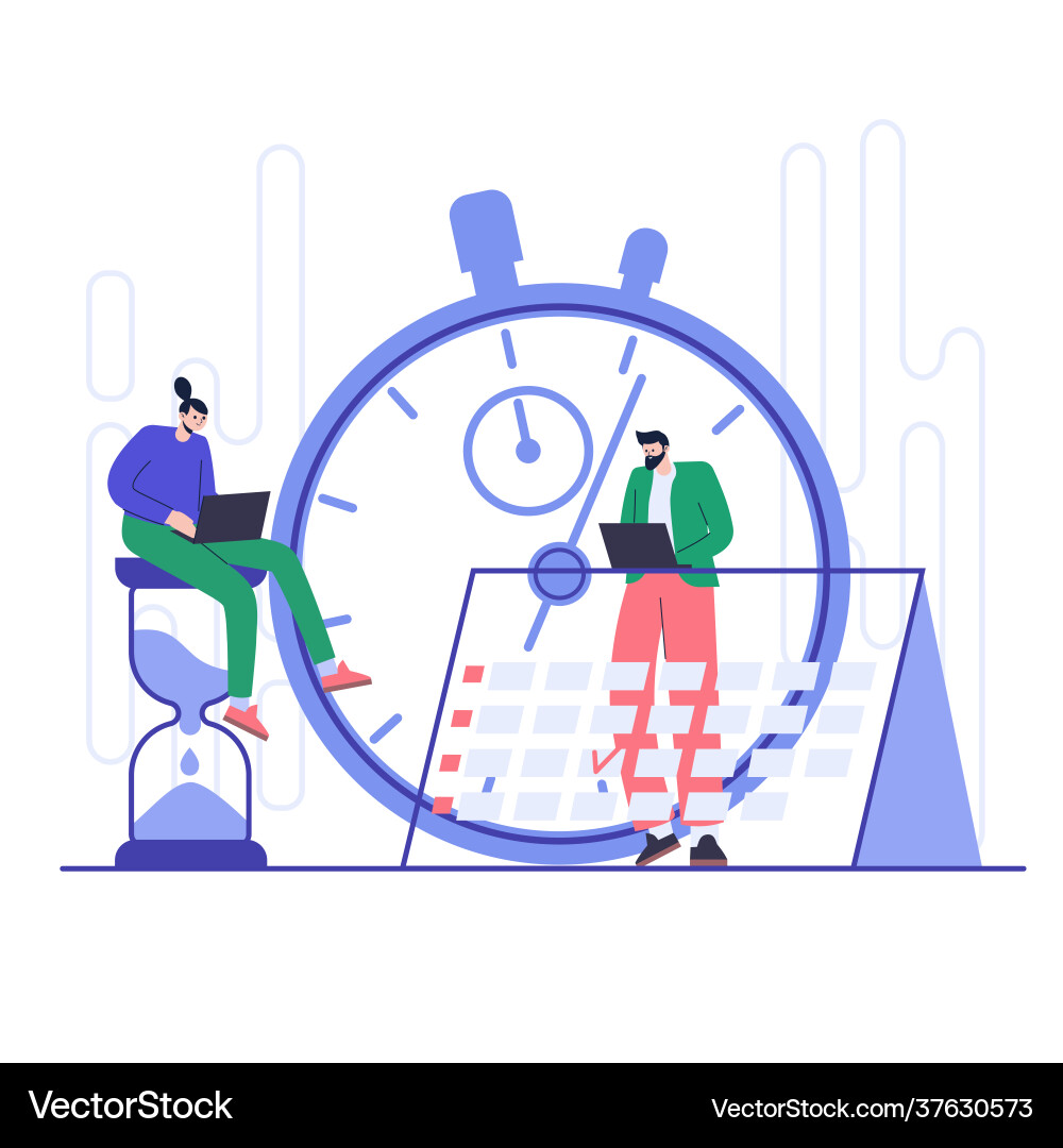 Concept effective time management and planning Vector Image