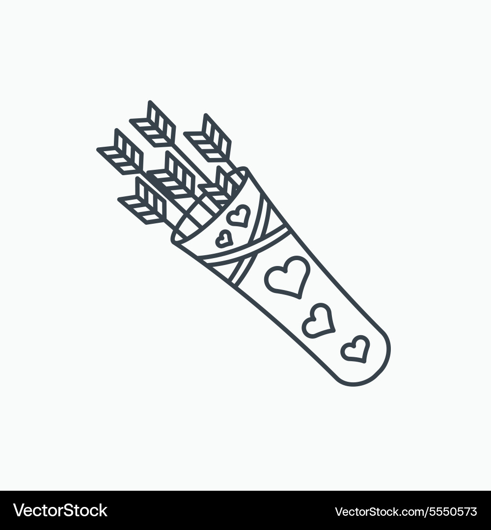 Cupid arrows icon love weapon sign Royalty Free Vector Image