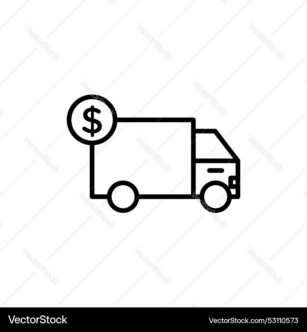 Delivery cost icon Royalty Free Vector Image - VectorStock