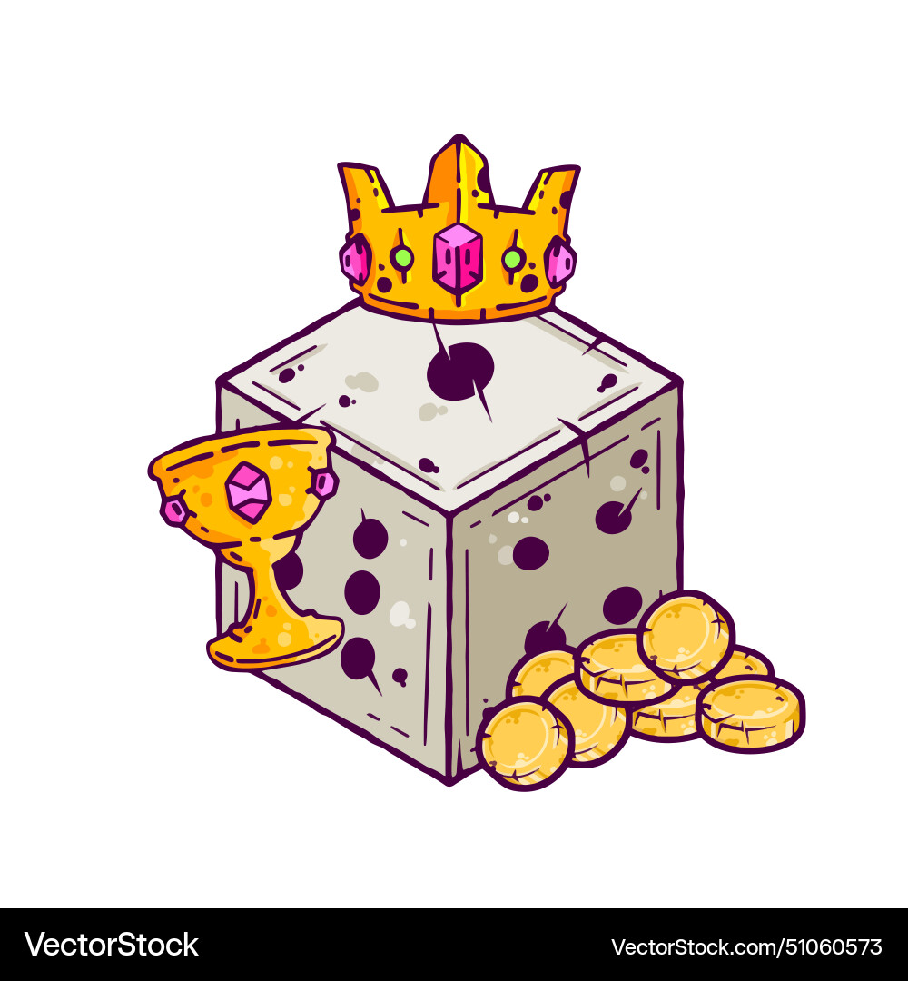 Dice d6 for playing Royalty Free Vector Image - VectorStock