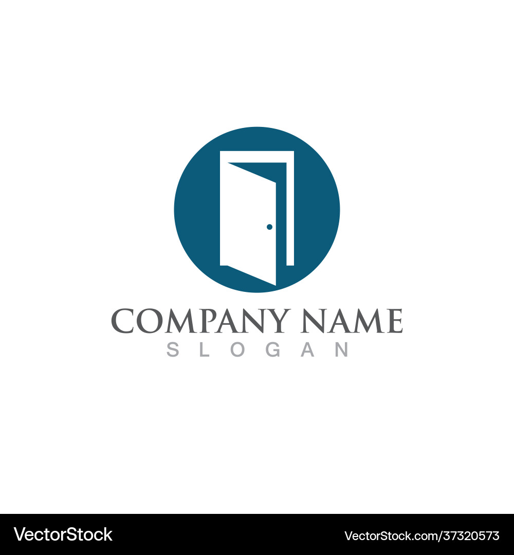 Door logo and symbol image Royalty Free Vector Image