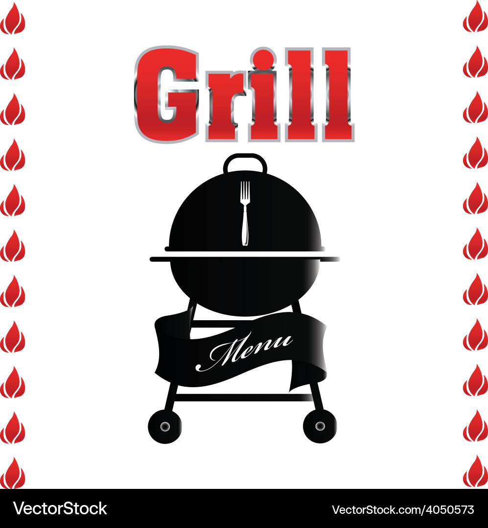 Grill 07 resize Royalty Free Vector Image - VectorStock