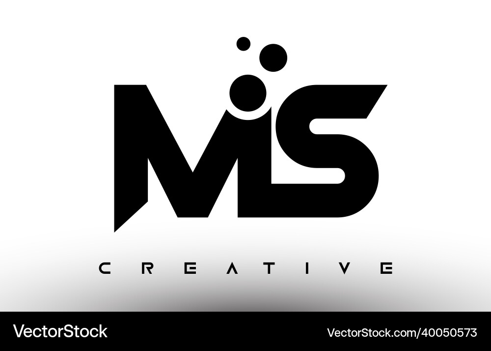 Ms elegant letter logo design icon Royalty Free Vector Image